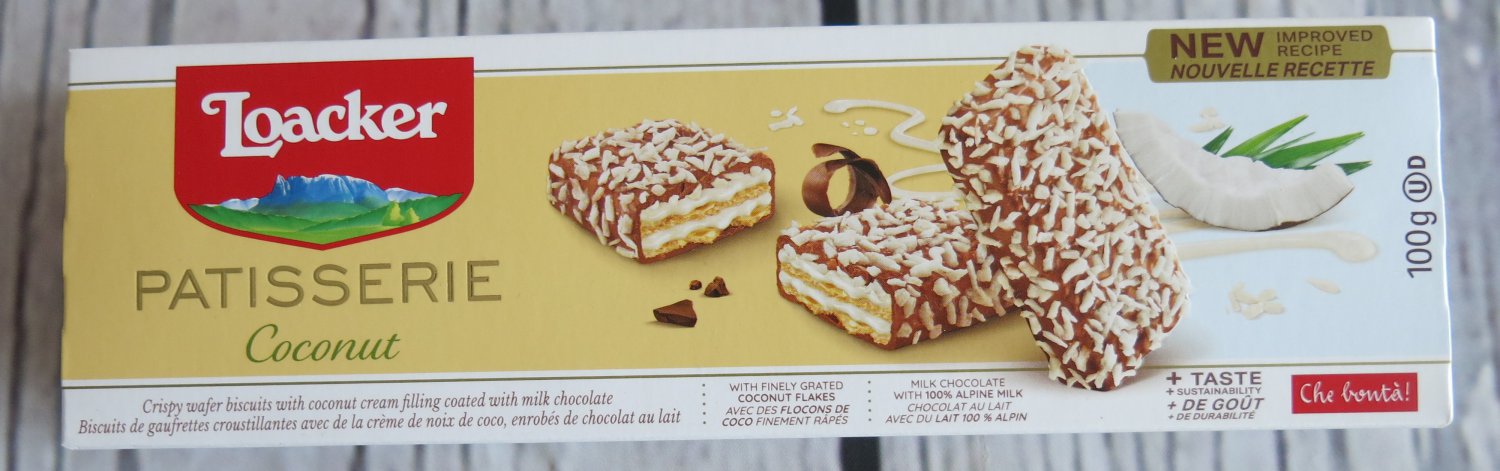 Loacker Patisserie Coconut - 100 gram Pack (Pack of 10 )