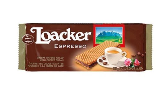 Loacker Espresso Crispy Wafers Filled With Coffee Cream - 175 gram Pack ...