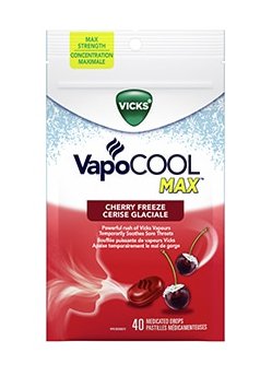 (Pack of 10) Vicks VapoCOOL Max Cherry Freeze Medicated Drops - 40 ...