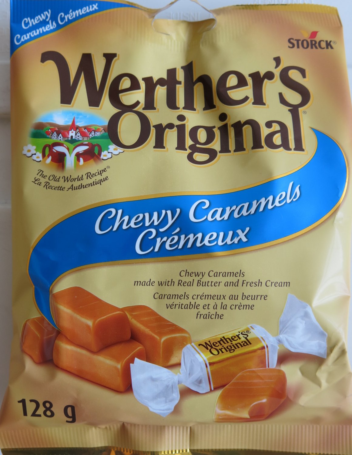 (Pack of 10) Storck Werther's Original Chewy Caramels - 128 gram Pack