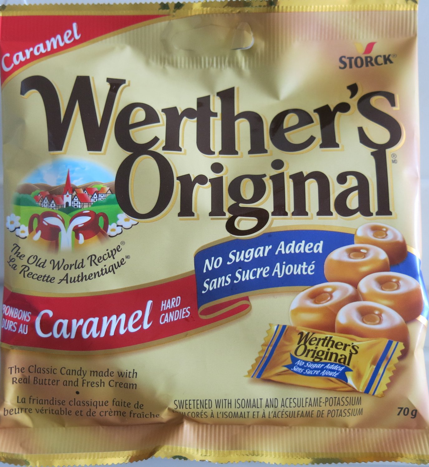 (Pack of 10) Storck Werther's Original No Sugar Added Caramel Hard ...