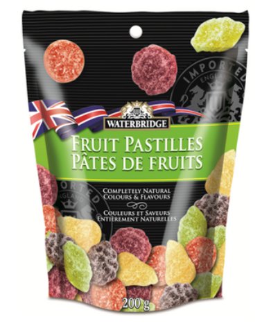 (Pack of 6) Waterbridge Fruit Pastilles Chewy Fruit Flavoured Soft ...
