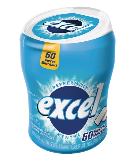 (Pack of 6) Wrigley's Excel Peppermint Sugar Free Chewing Gum - 60 Gum ...