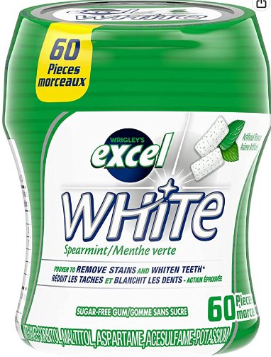 (Pack of 6) Wrigley's Excel White Spearmint Sugar Free Chewing Gum - 60 ...
