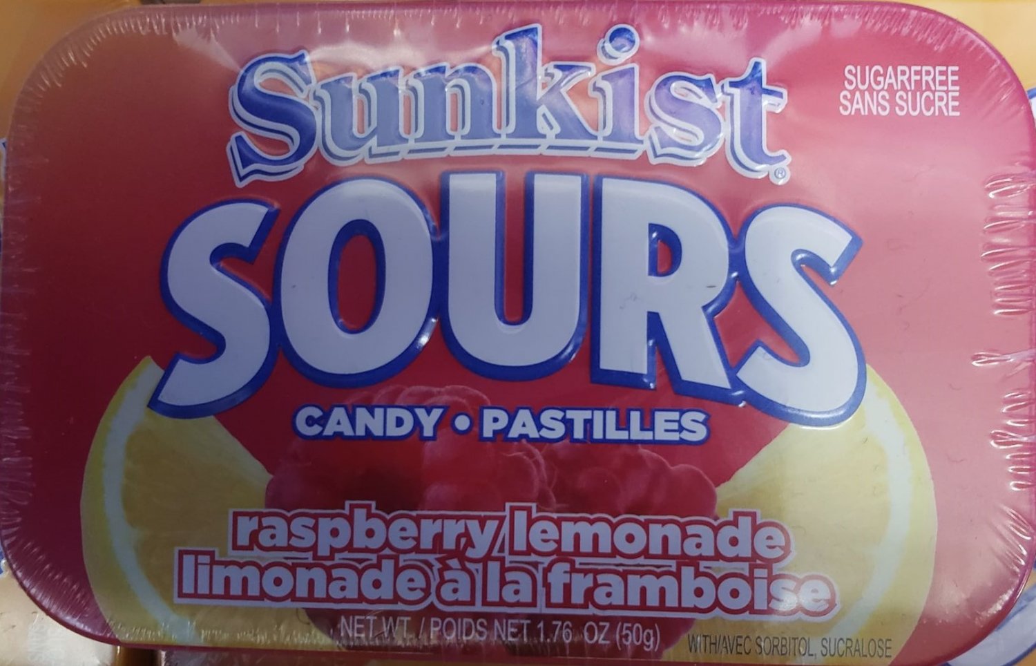 Sunkist Sours Raspberry Lemonade Flavor Sugar Free Mint Candy - 50 gram ...