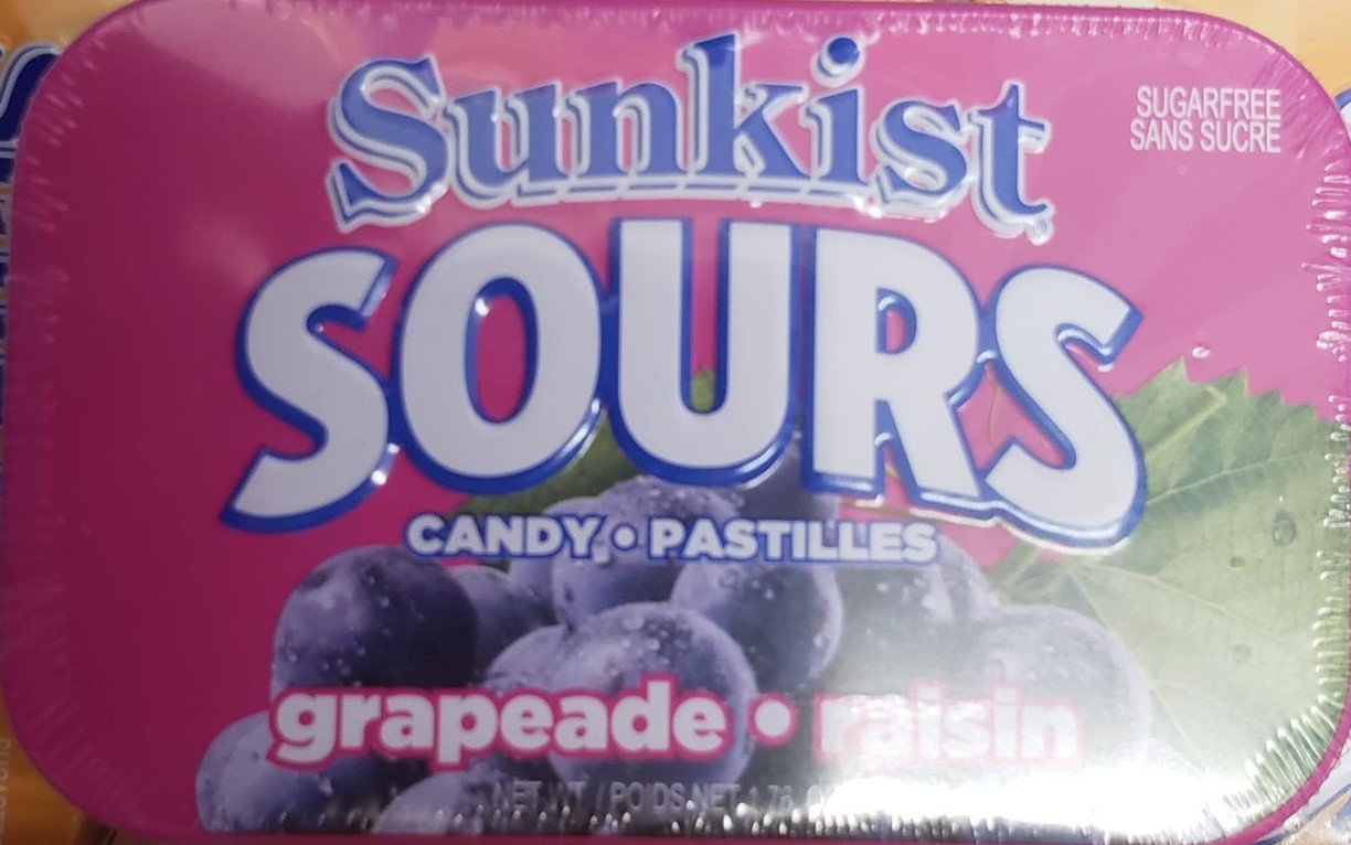 Sunkist Sours Grapeade Flavor Sugar Free Mint Candy - 50 gram Pack ...