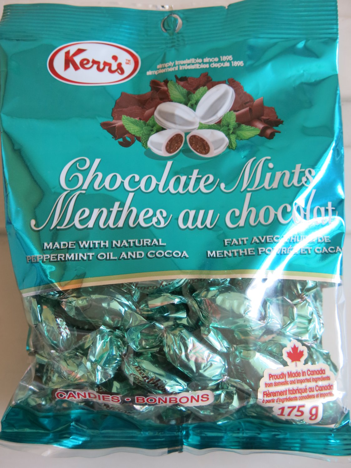 (Pack of 10) Kerr's Chocolate Mints Candies Gluten Free - 175 gram Pack