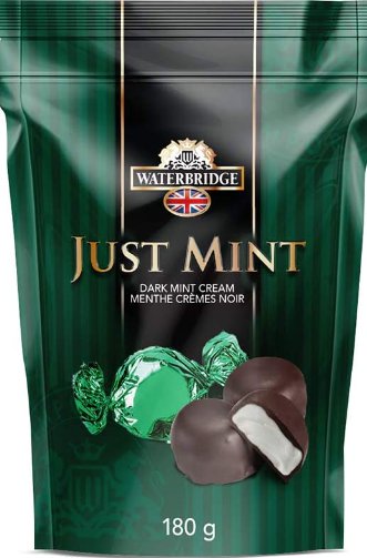 (Pack of 6) Waterbridge Just Mint Dark Mint Cream - 180 gram Pack