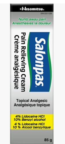 (Pack of 2) Salonpas Topical Analgesic Pain Relieving Cream - 85 gram Pack