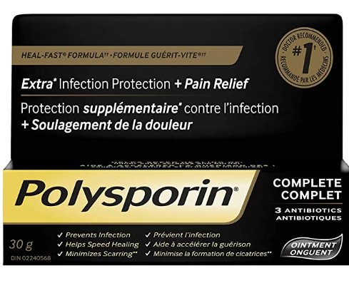 2 X Polysporin Complete Antibiotic Cream Extra + Pain Relief Heal Fast ...