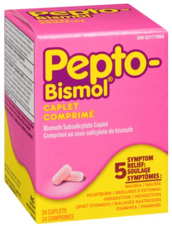 Pepto Bismol Caplet For Upset Stomach & Diarrhea Relief - 24 Caplets ...