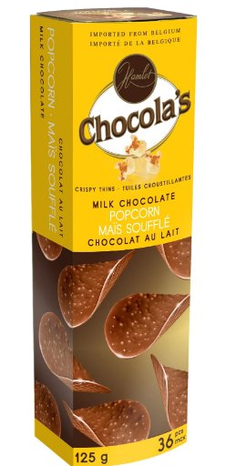 Hamlet Chocola's Crispy Thins Milk Chocolate Popcorn Chips - 36 Pieces ...