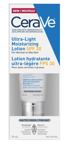 (Pack of 2) CeraVe Ultra Light Moisturizing Lotion With SPF 30 - 50 ml Pack