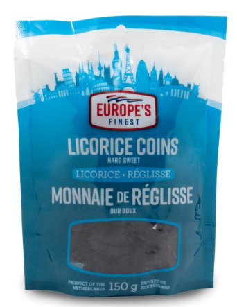 (Pack of 10) Europe's Finest Licorice Coins Hard Sweet Licorice Candy ...