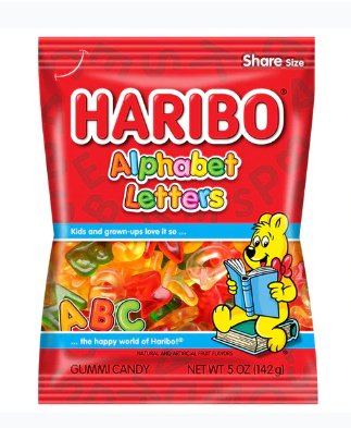 (Pack of 10) Haribo Alphabet Letters Gummy Candy - 142 gram Pack