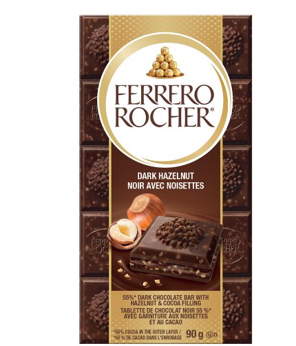 (Pack of 10) Ferrero Rocher Hazelnut Dark Chocolate Bar - 90 gram Pack
