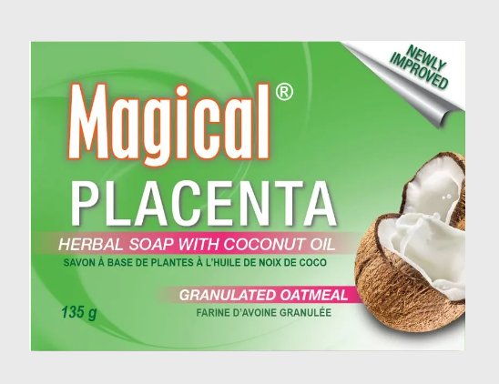 6 X Magical Placenta Granulated Oatmeal Herbal Beauty Bar Soap W ...
