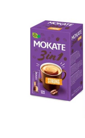 (Pack of 5) Mokate 3 in 1 Strong Instant Coffee Mix - 204 gram Pack