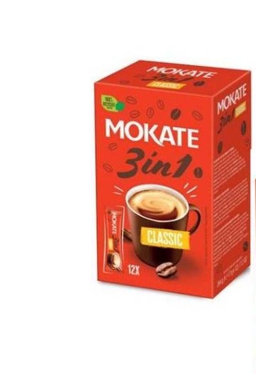(Pack of 5) Mokate 3 in 1 Classic Instant Coffee Mix - 204 gram Pack