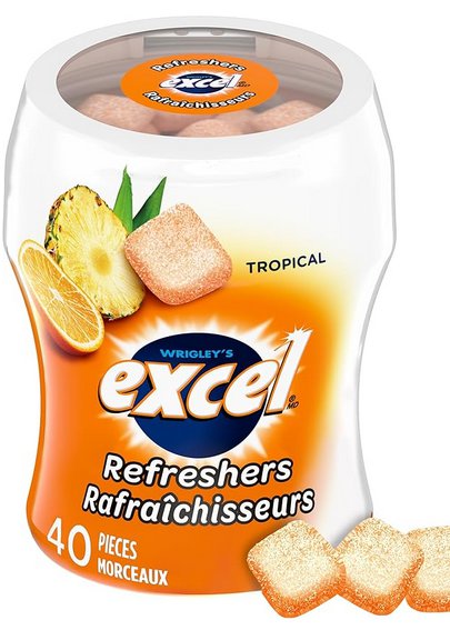 (Pack of 6) Wrigley's Excel Refreshers Tropical Flavor Sugar Free ...