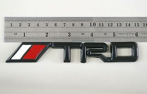 Black TRD emblem badge decal logo sticker fit SCION tC RS xA, xB xD iQ FR-S