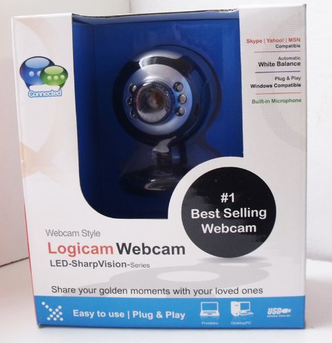 Logicam Webcam - Webcam with built-in MIC - LED lights, Plug and Play ...