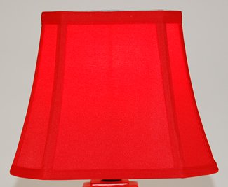 16" High Small Bright Red Table Lamp - Red Shade