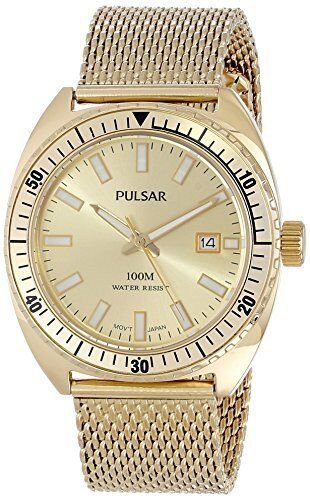 New Pulsar Men's PS9230 Analog Display Japanese Quartz Gold Watch