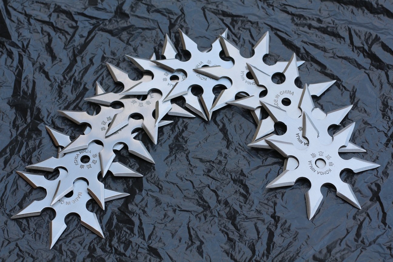 10 Ninja Metal Shurikens, 7-Pointed Star, Free Shipping
