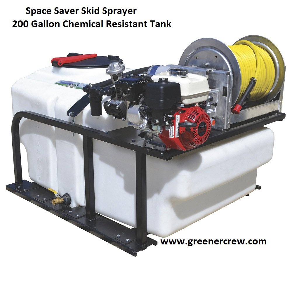 Skid Sprayer Space Saver 200 Gallon Chemical Resistant
