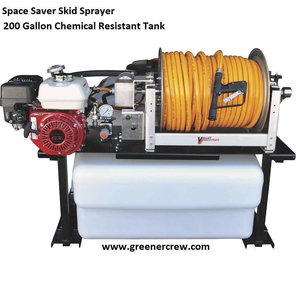 Skid Sprayer Space Saver 200 Gallon Chemical Resistant