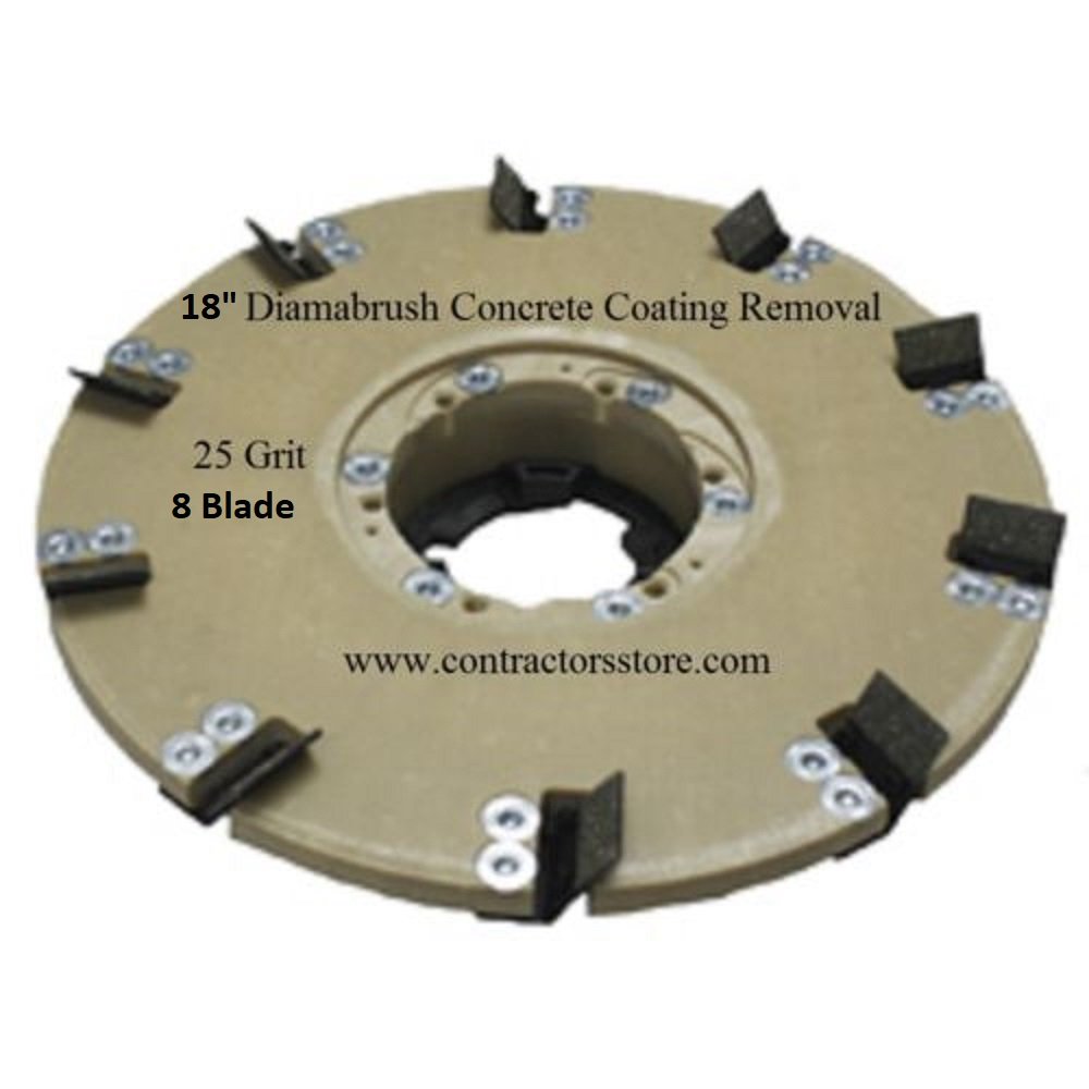 18" Diamabrush Concrete Mastic Adhesives Epoxies Removal Tool 25 Grit