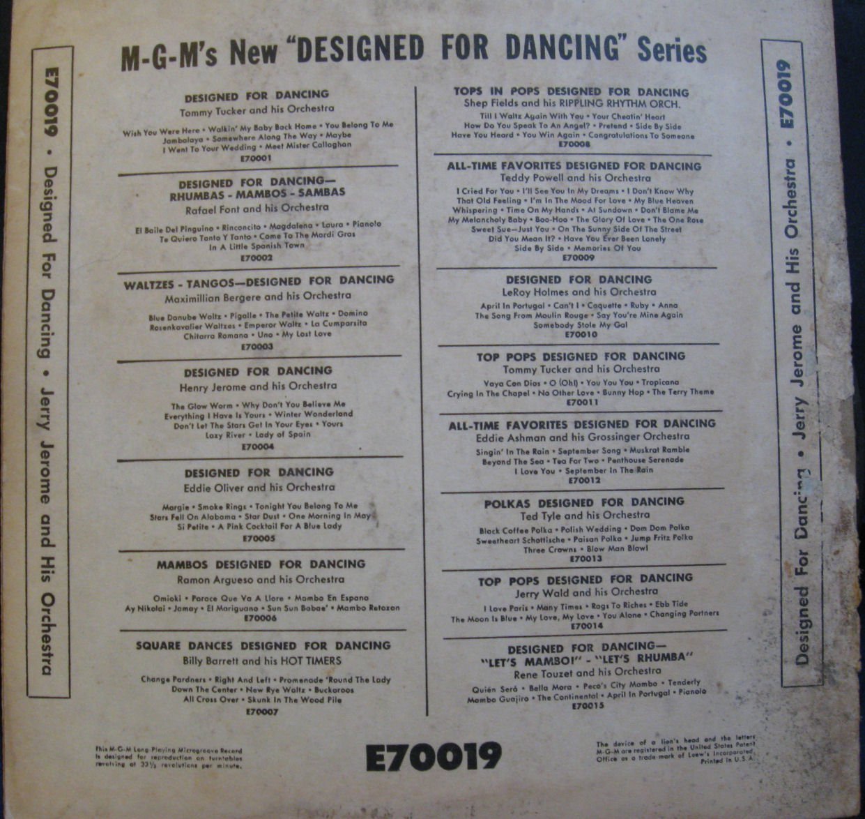 Jerry Jerome - Businessman's Bounce - Designed for Dancing (E-70019) LP