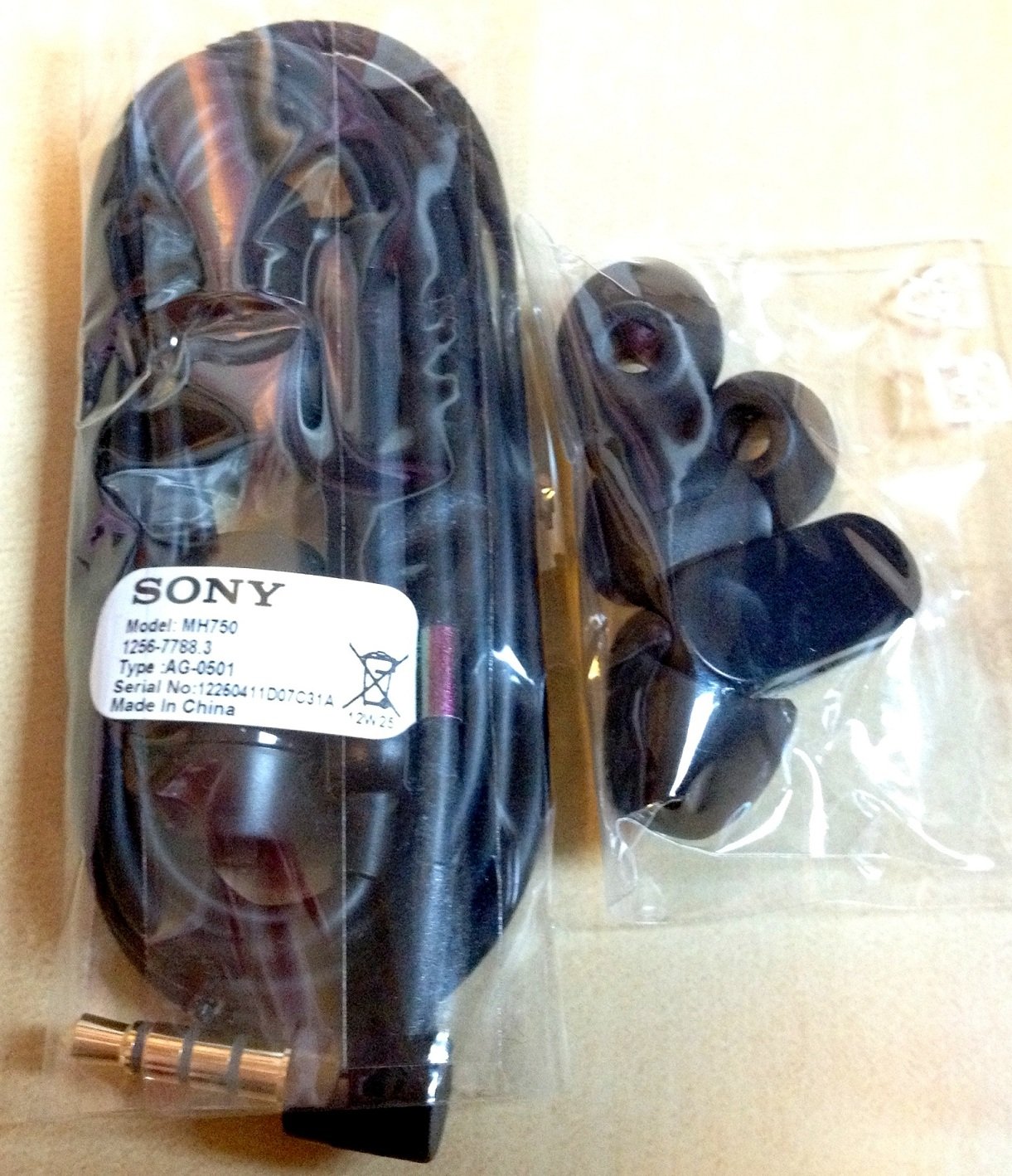 Original Sony MH750 Stereo Headset Handsfree Earphone w Microphone ...