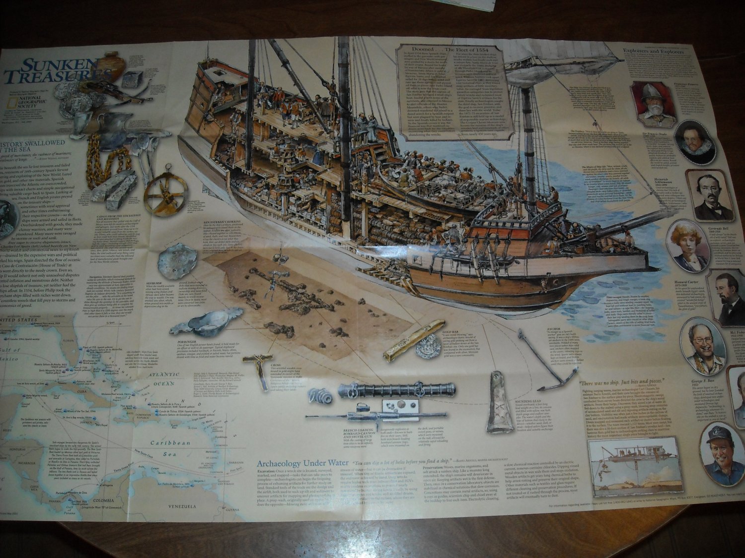 National Geographic Double sided Map Sunken Treasures (2001) (192)