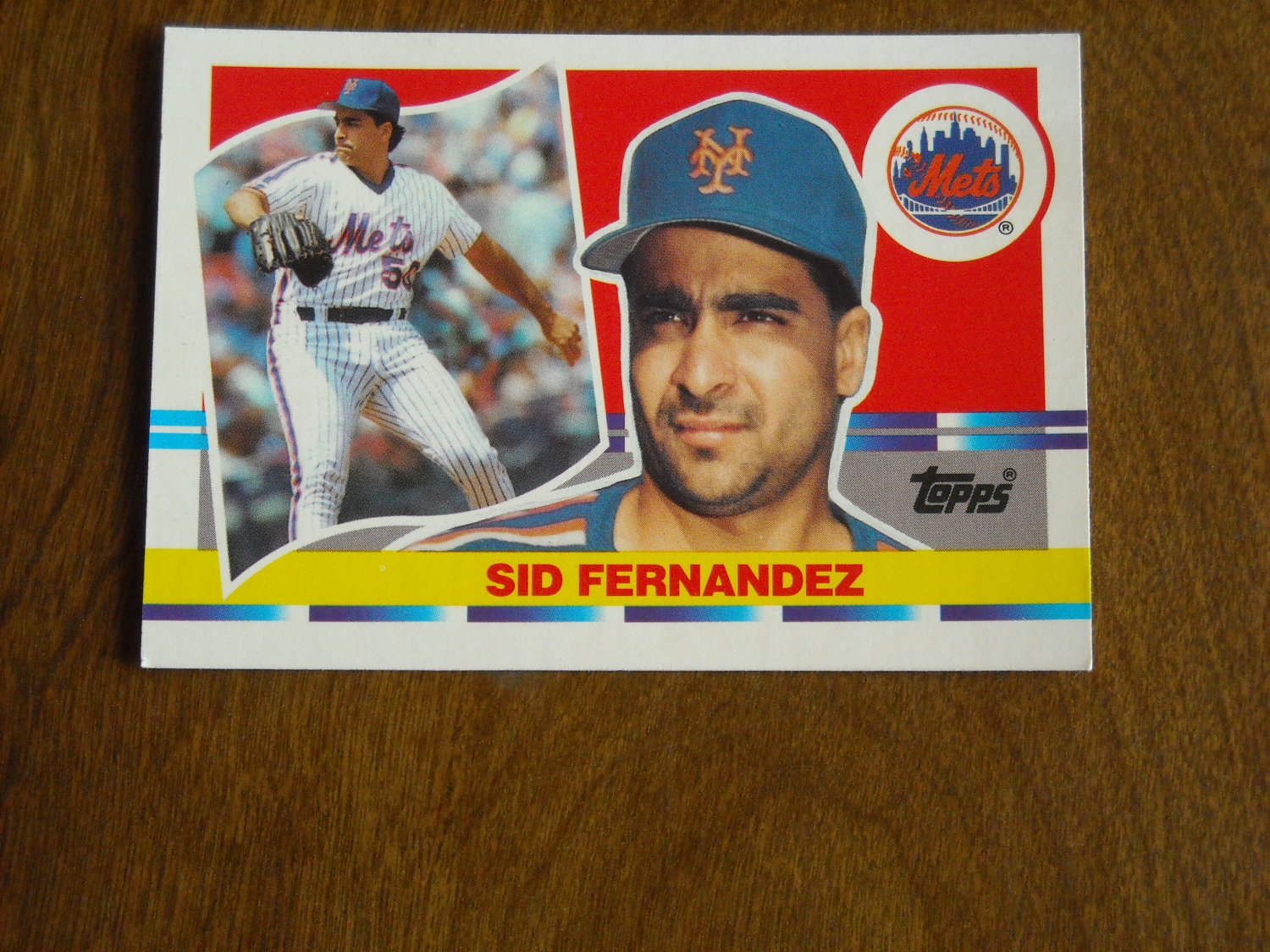 Sid Fernandez New York Mets Pitcher Card No. 155 - 1990 Topps Baseball Card Sid Fernandez New York Mets Pitcher Card No. 155 - 1990 Topps Baseball Card