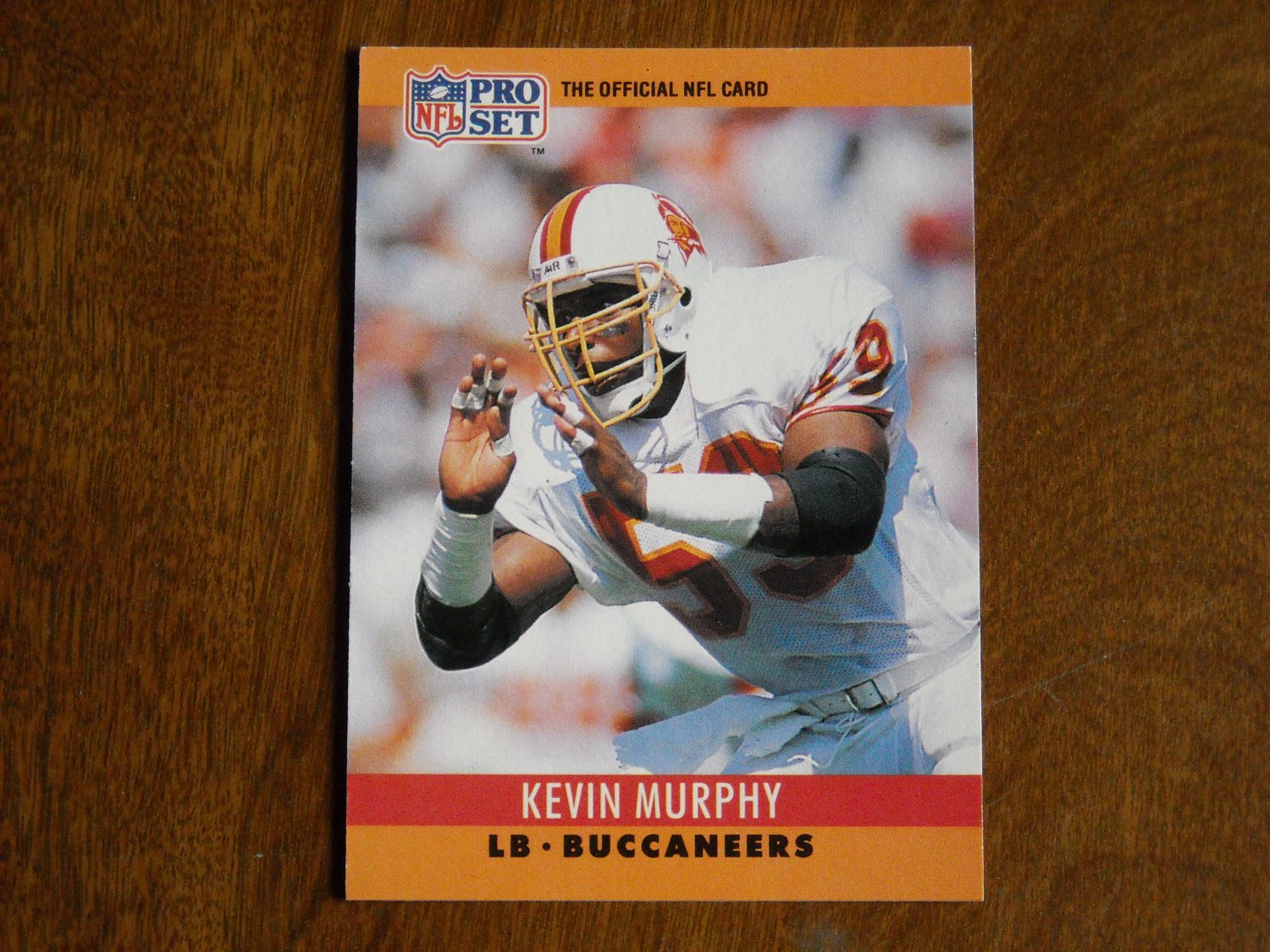 Kevin Murphy Tampa Bay Buccaneers LB Card No. 314 - 1990 NFL Pro Set ...