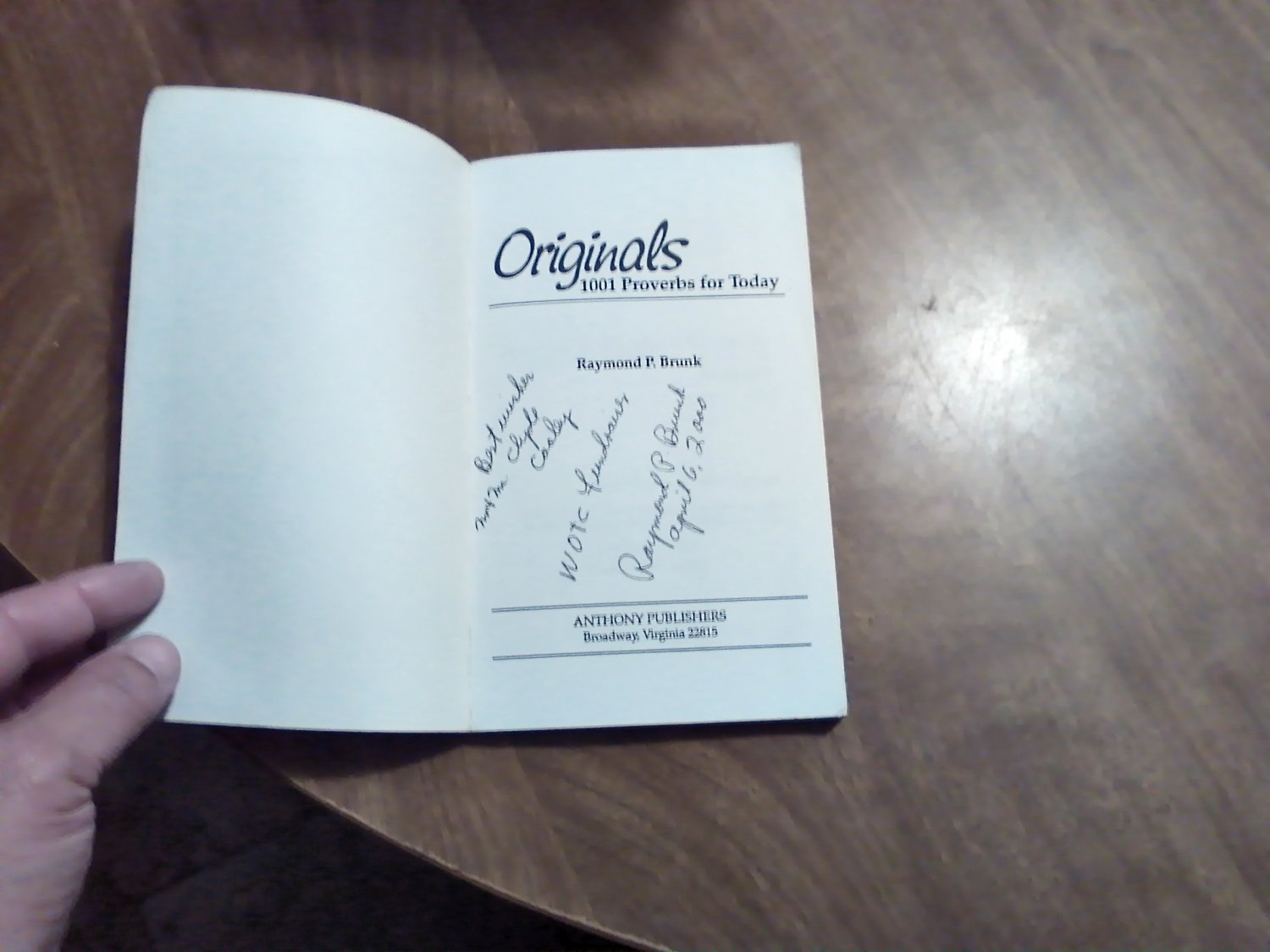 Originals 1001 Proverbs for Today by Raymond P. Brunk (1992) (R2 ...