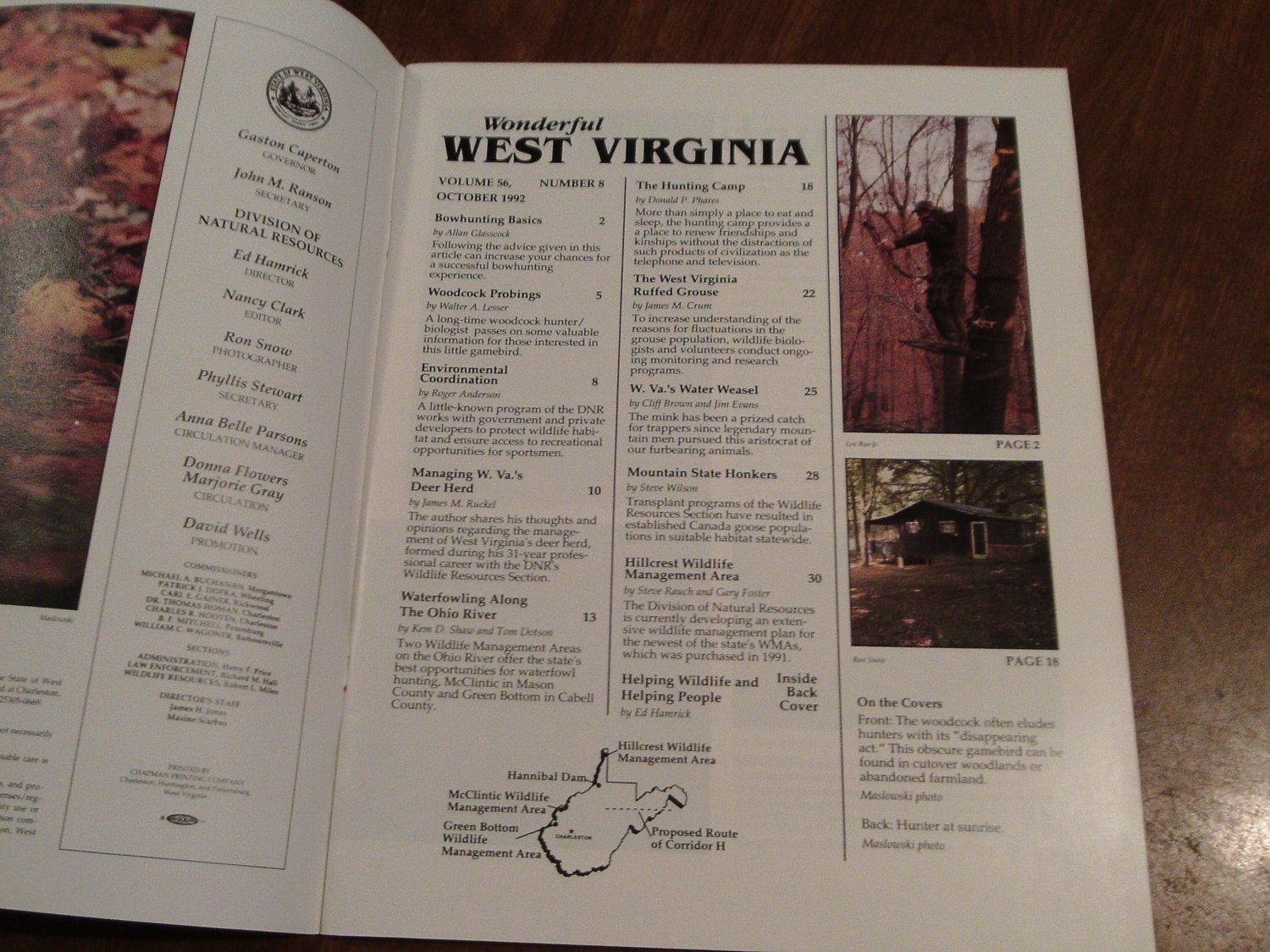 Wonderful West Virginia Magazine October 1992 Volume 56 No. 8 Special ...