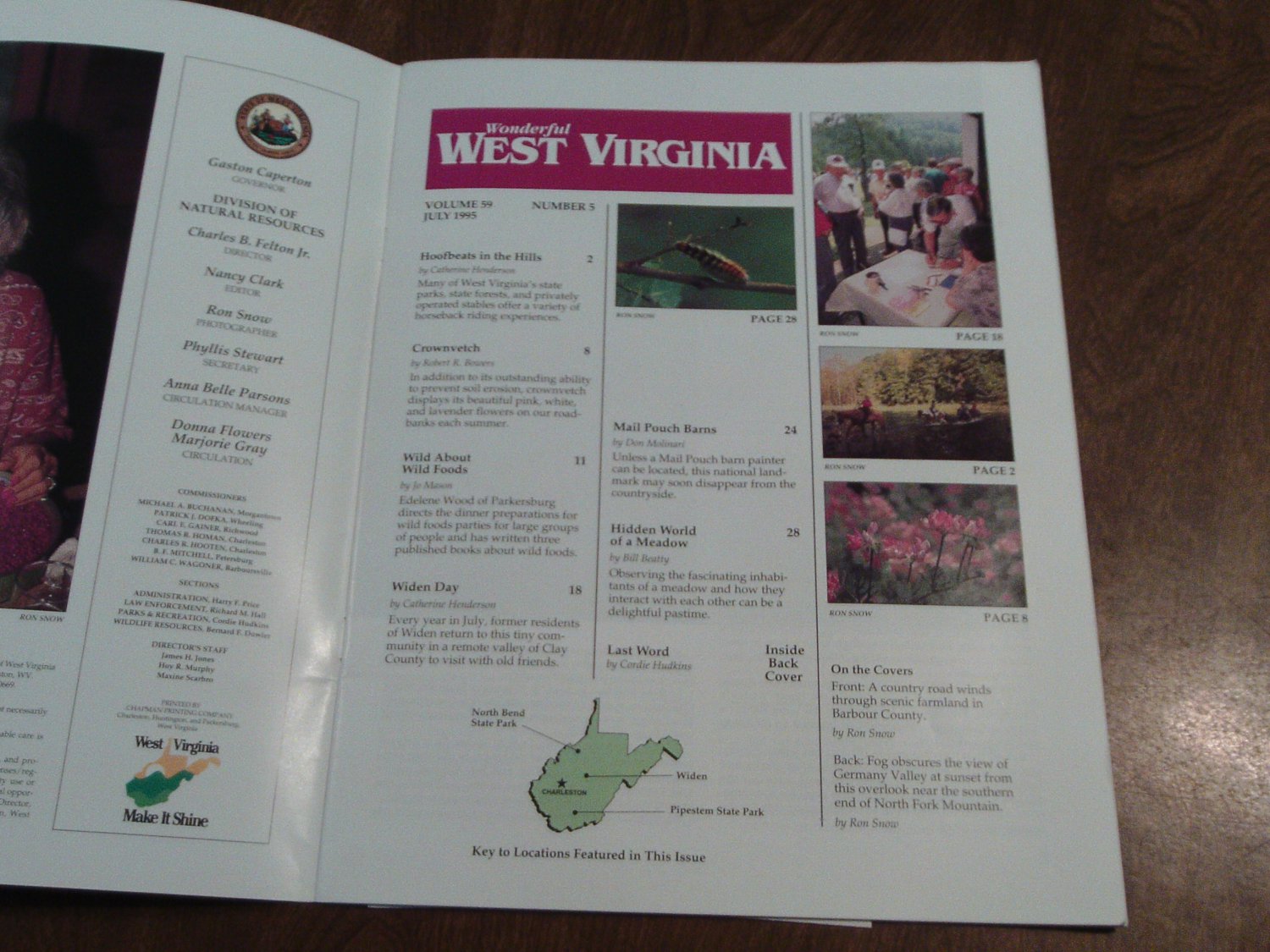Wonderful West Virginia Magazine July 1995 Volume 59 No. 5 Crownvetch ...