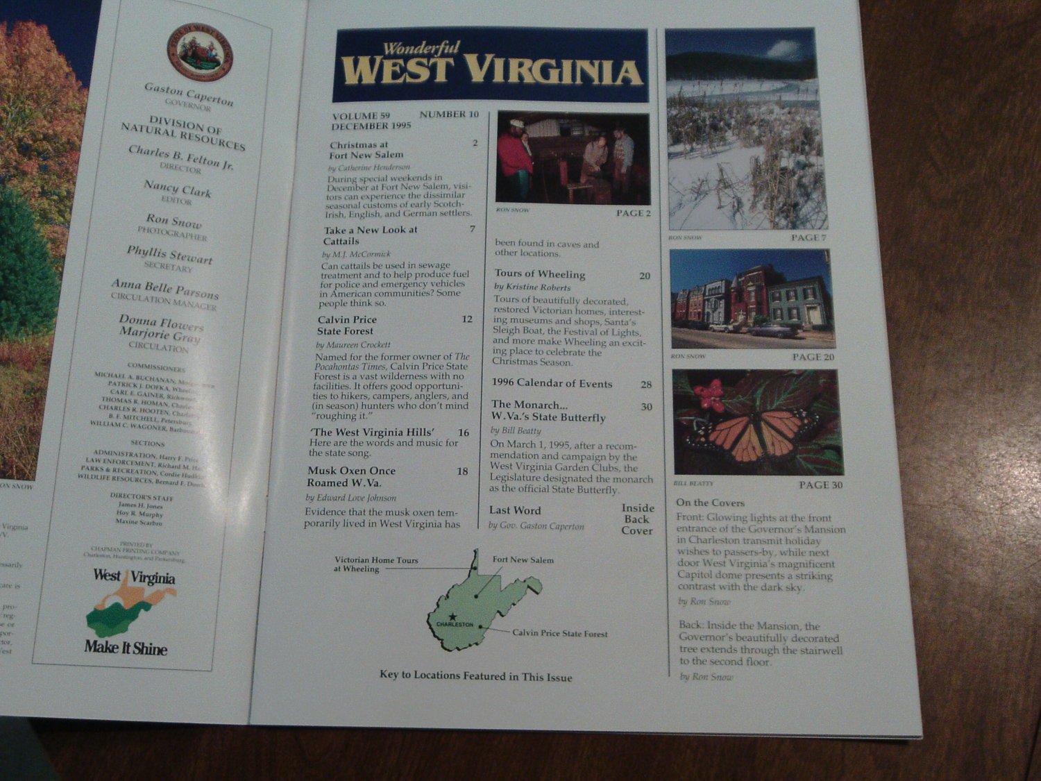 Wonderful West Virginia Magazine December 1995 Vol 59 No 10 Fort New ...