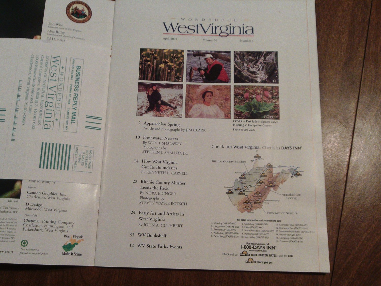 Wonderful West Virginia Magazine April 2001 Volume 65 No. 4 Ritchie ...