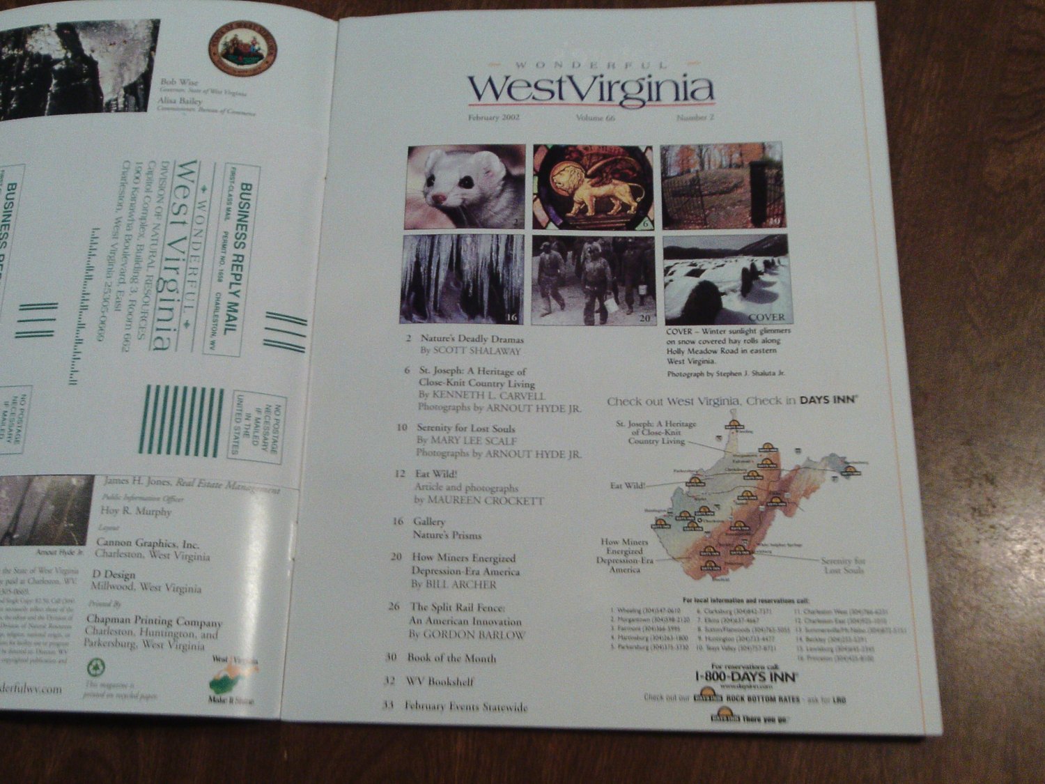 Wonderful West Virginia Magazine February 2002 Volume 66 No. 2 Miners ...