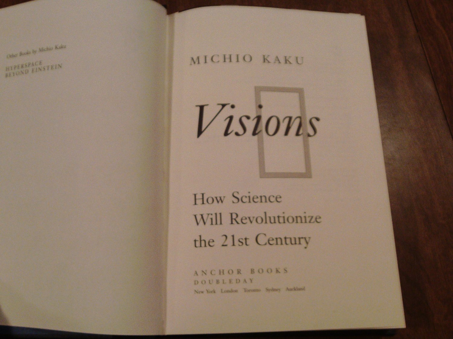 Visions How Science Will Revolutionize the 21st Century by Michio Kaku ... Visions How Science Will Revolutionize the 21st Century by Michio Kaku ...