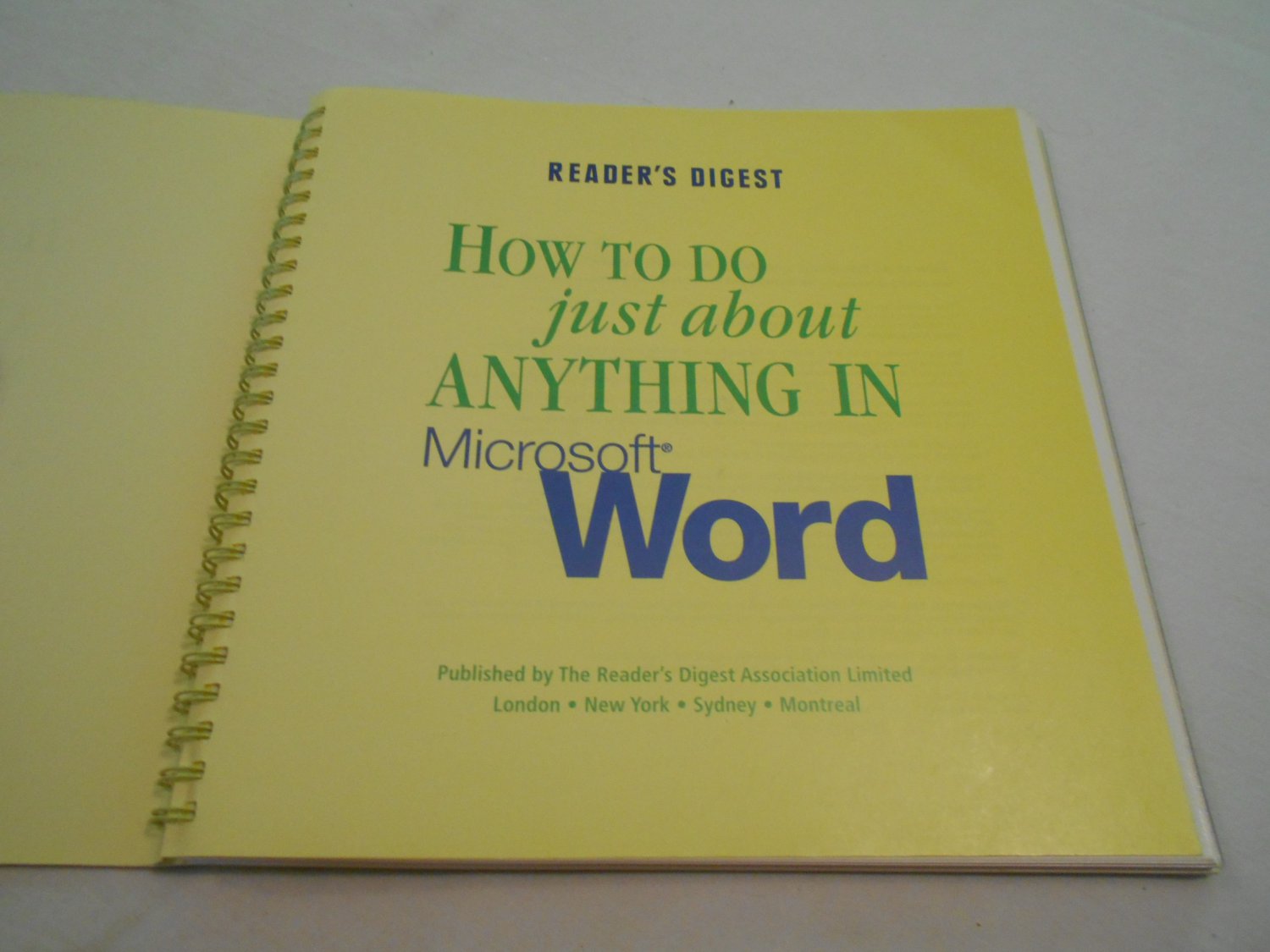 How to do Just About Anything in Microsoft Word by Reader's Digest ...