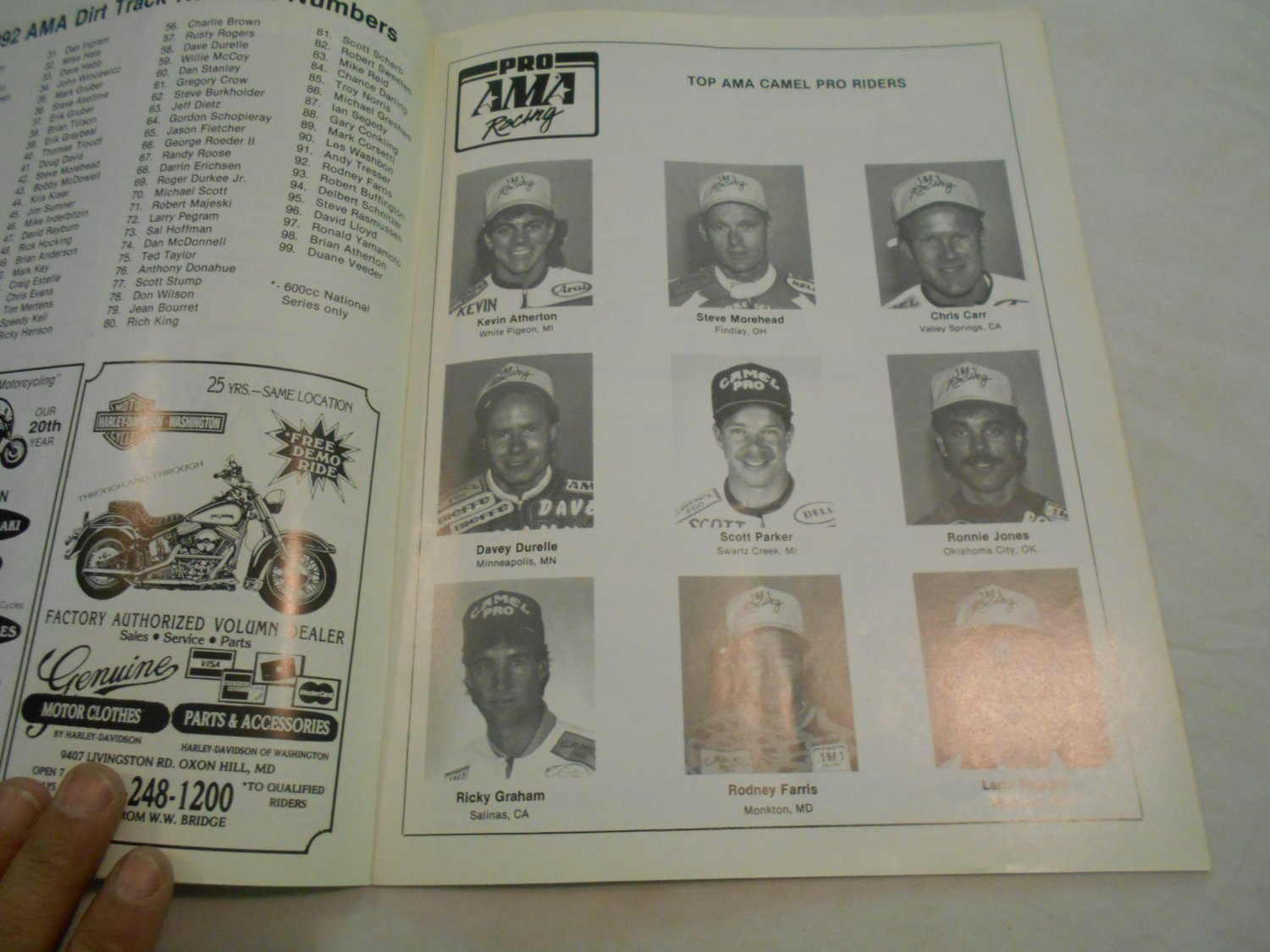 12th Annual Camel Pro Hub-City Classic Junior National 1992 Dirt Bike ...