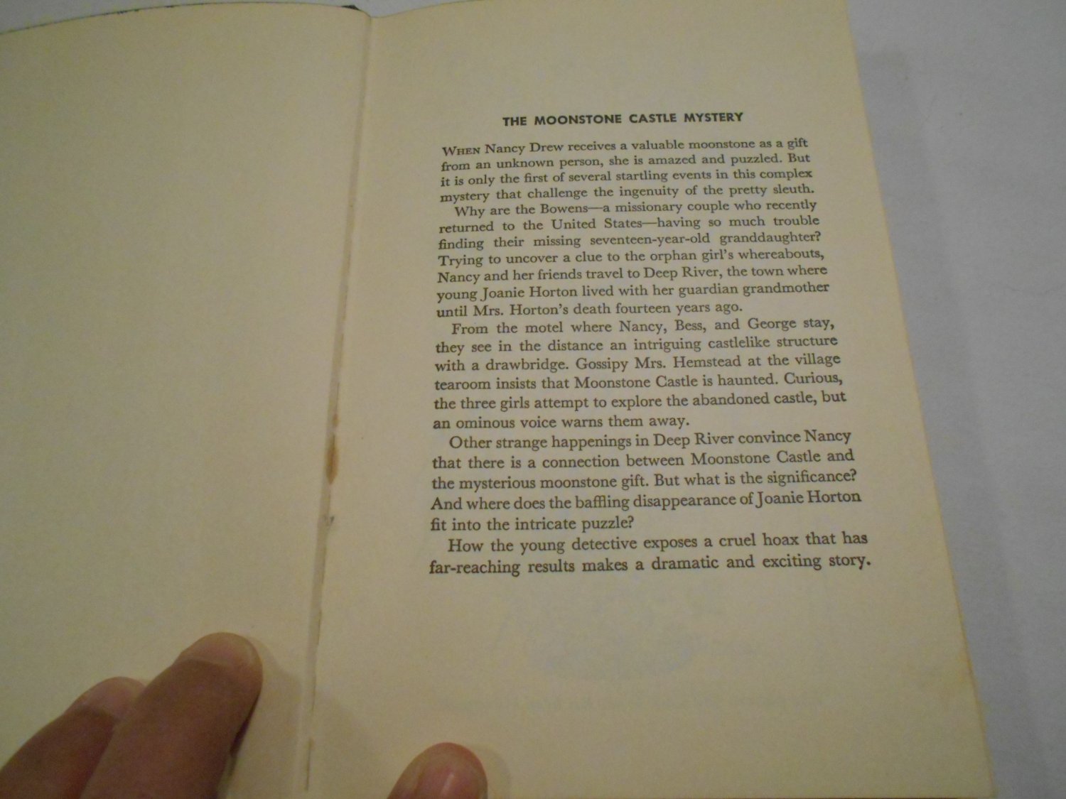 The Moonstone Castle Mystery by Carolyn Keene (1963) (C18) Nancy Drew ...
