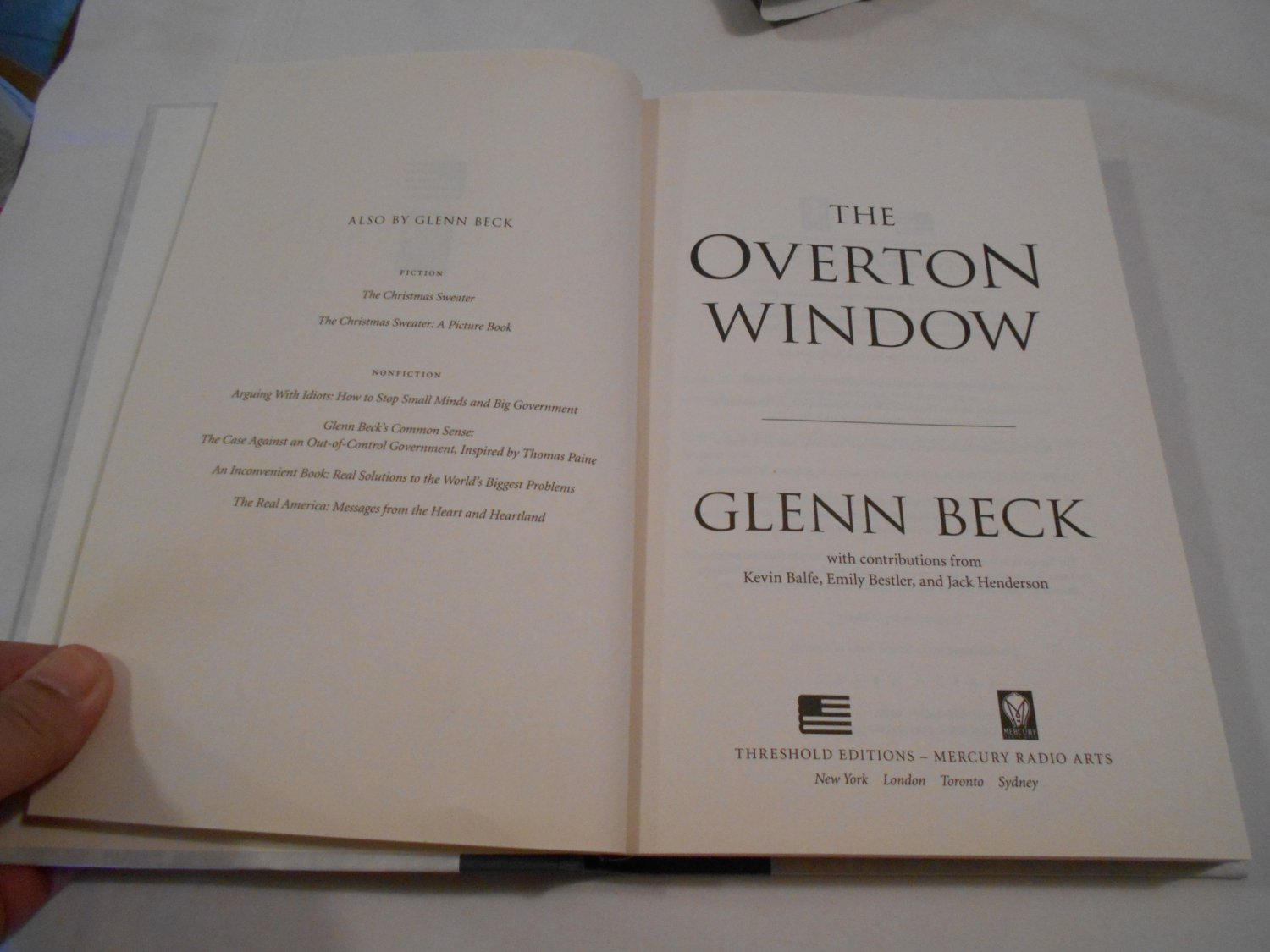 The Overton Window by Glenn Beck (2010) (B6) Overton Window #1 ...