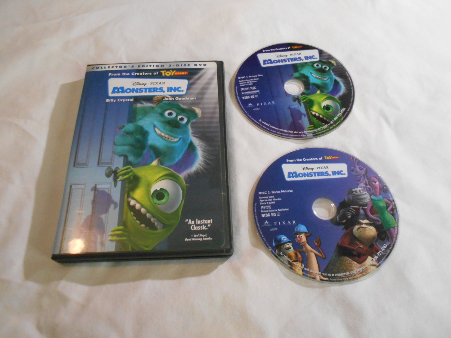 Monsters, Inc. (DVD, 2002, Collector's Edition) Billy Crystal, John ...