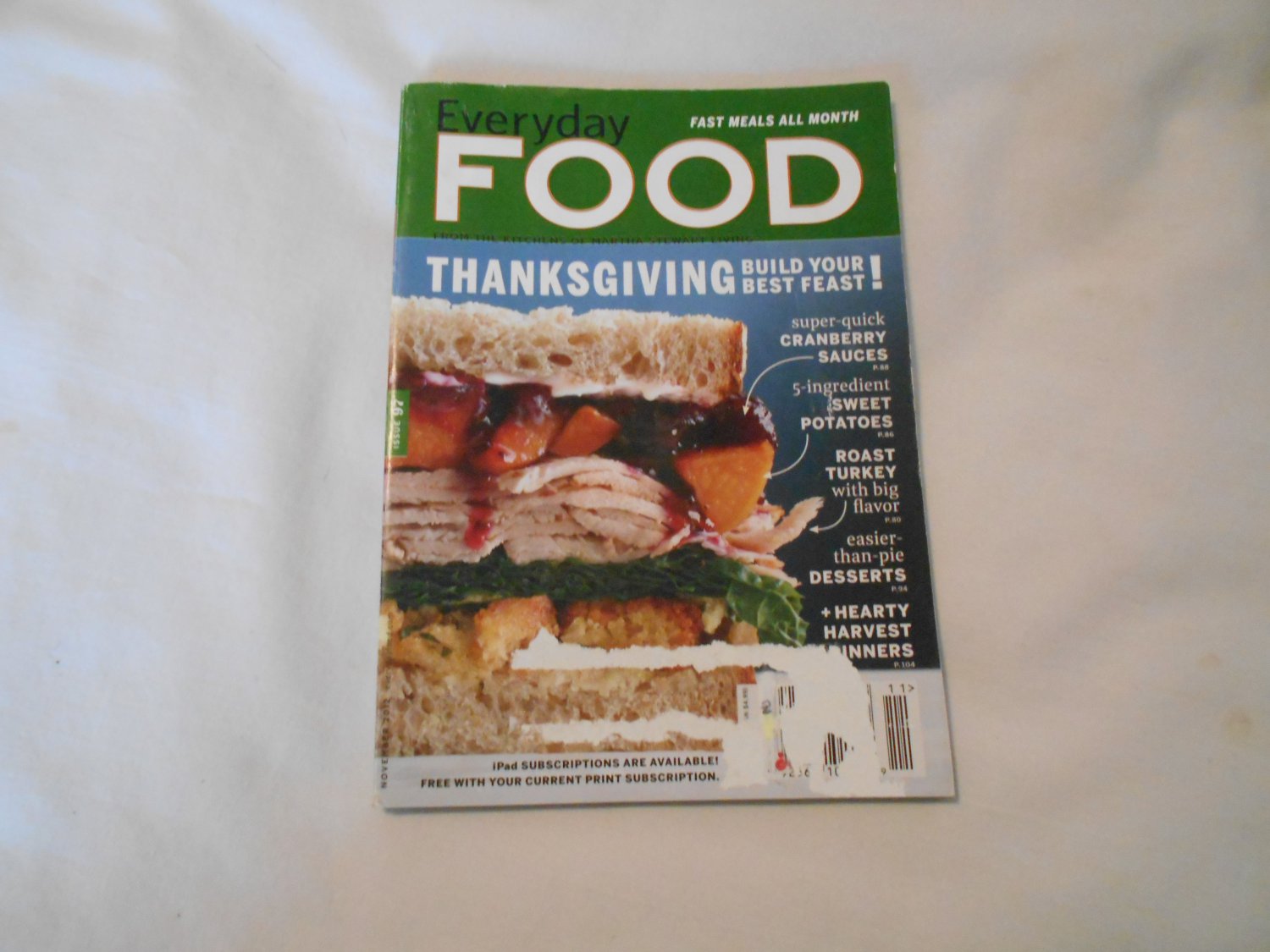 Martha Stewart Everyday Food Magazine November 2012 Issue 97 Thanksgiving